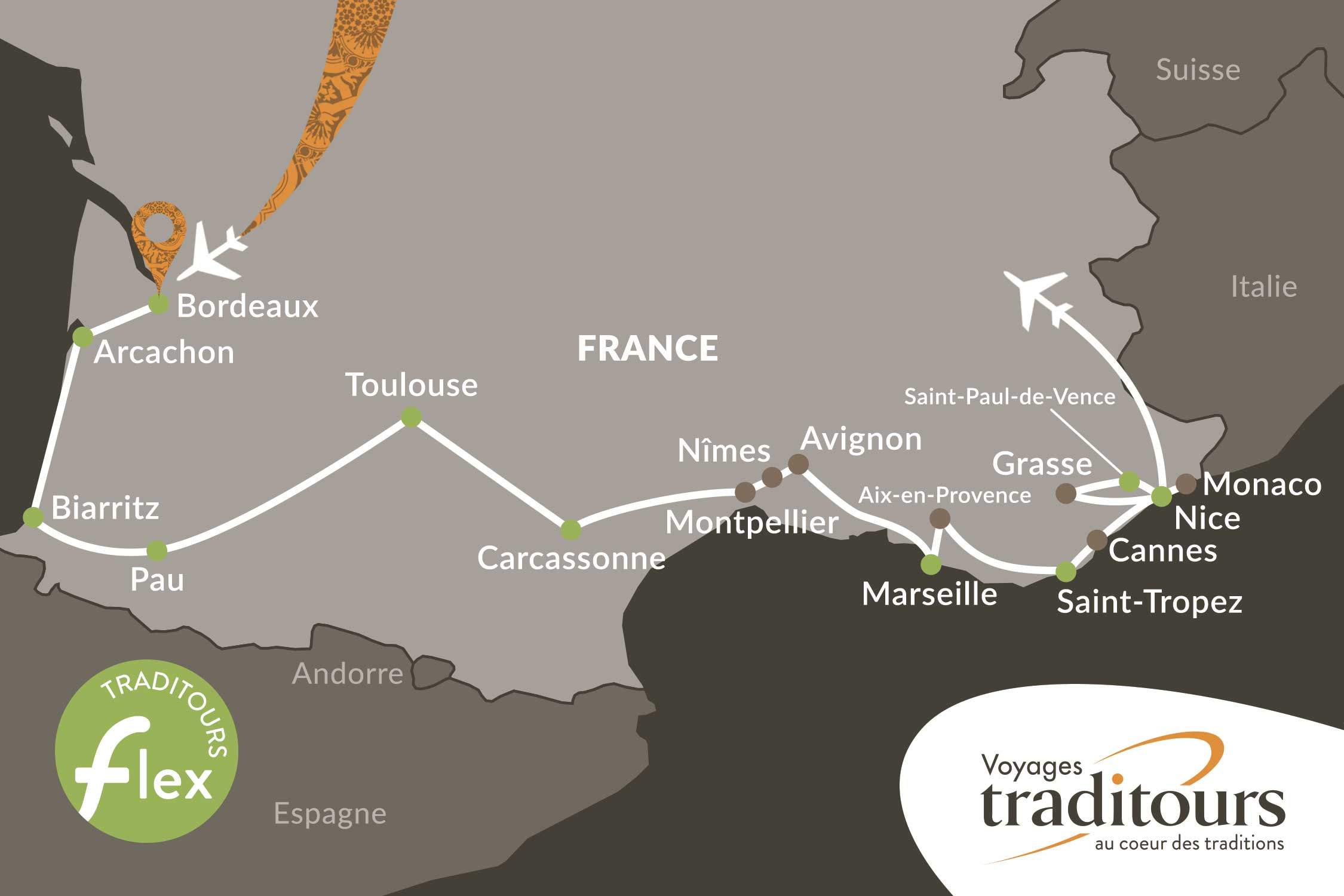 France (14 jours) - Traditours Flex | Voyages Traditours